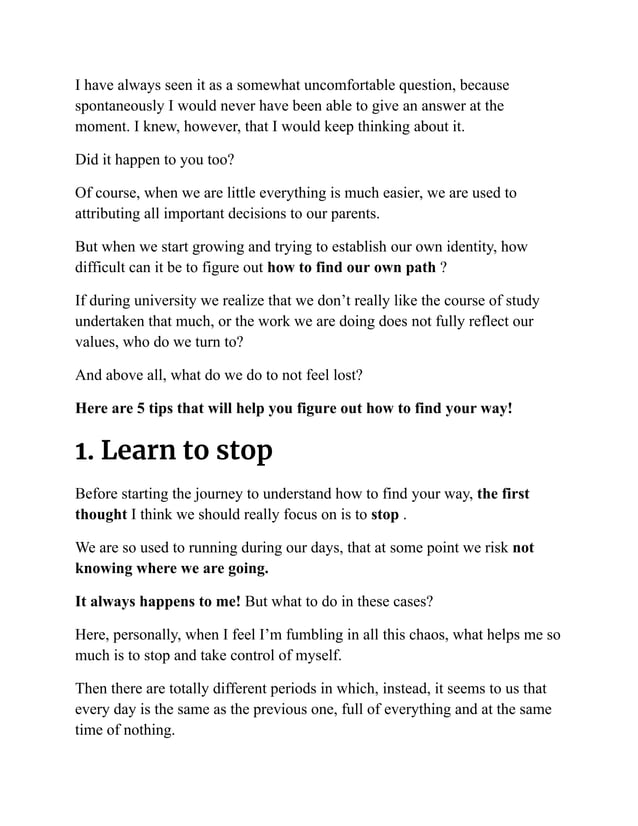 How to Find Your Way? | PDF