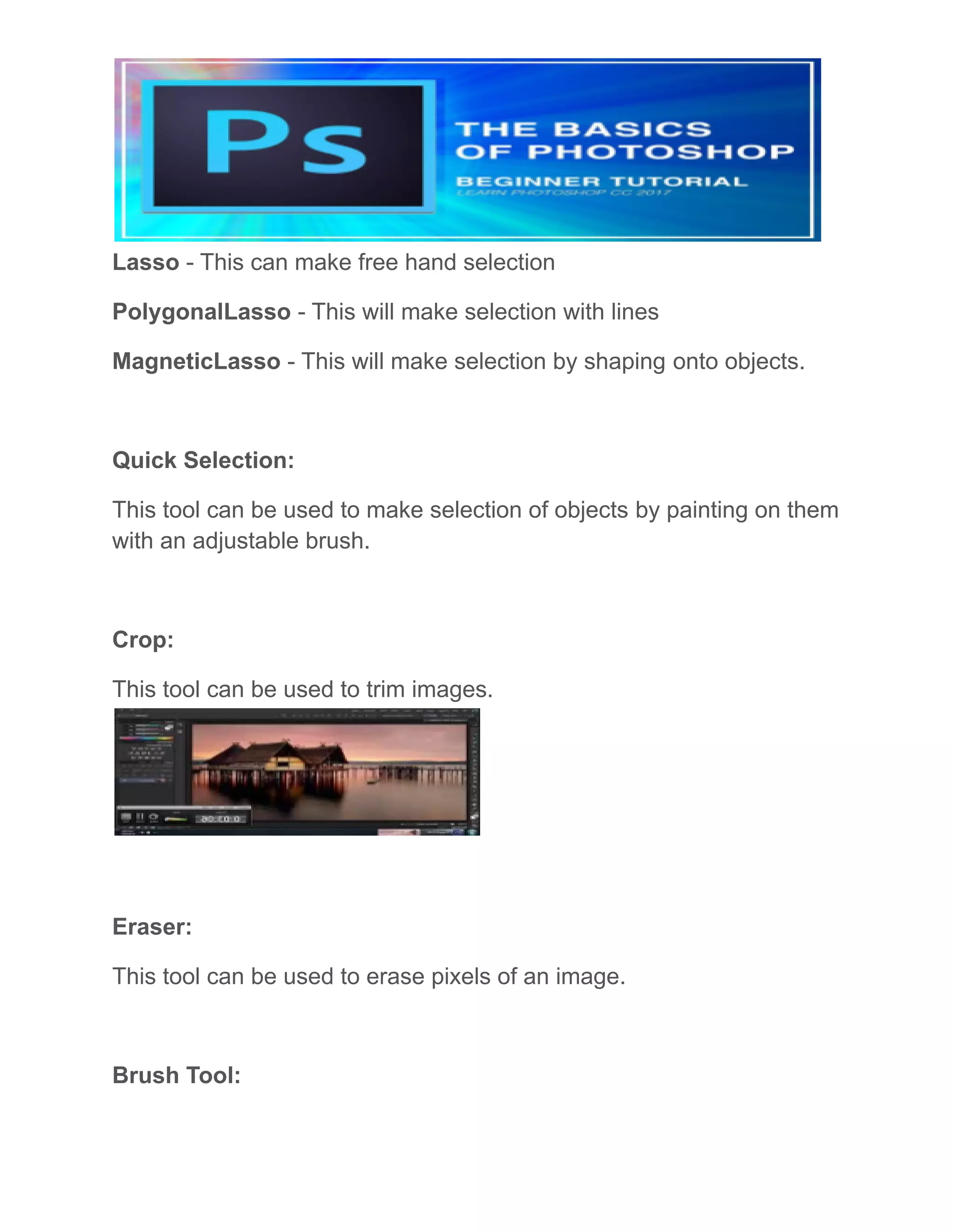 Basic Photoshop | PDF | Photo Editing Software | Computer Software and ...