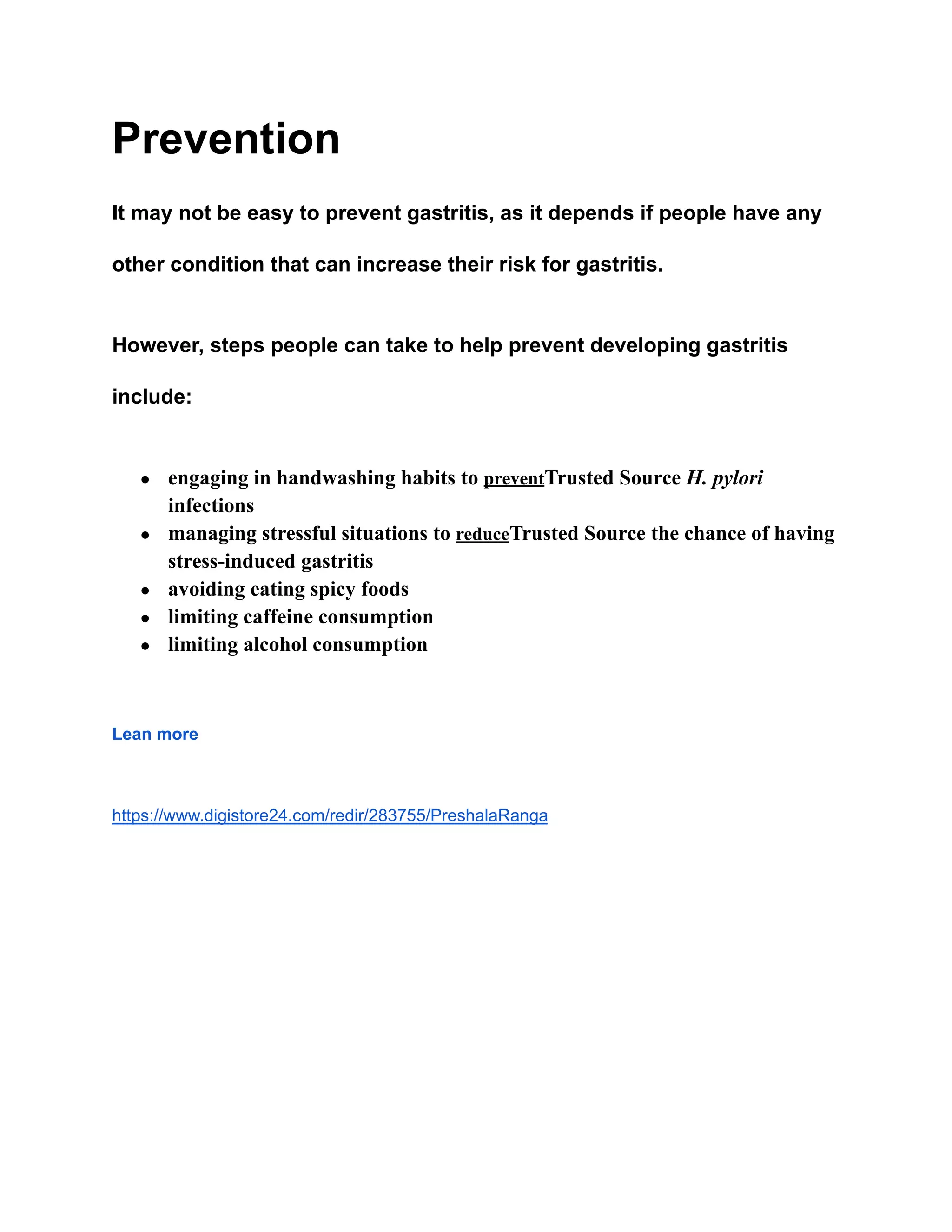 How to treat and prevent gastritis | PDF
