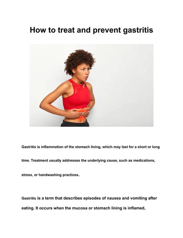 How to treat and prevent gastritis | PDF