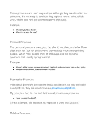 Basic English Grammar: The Eight Parts of Speech | PDF