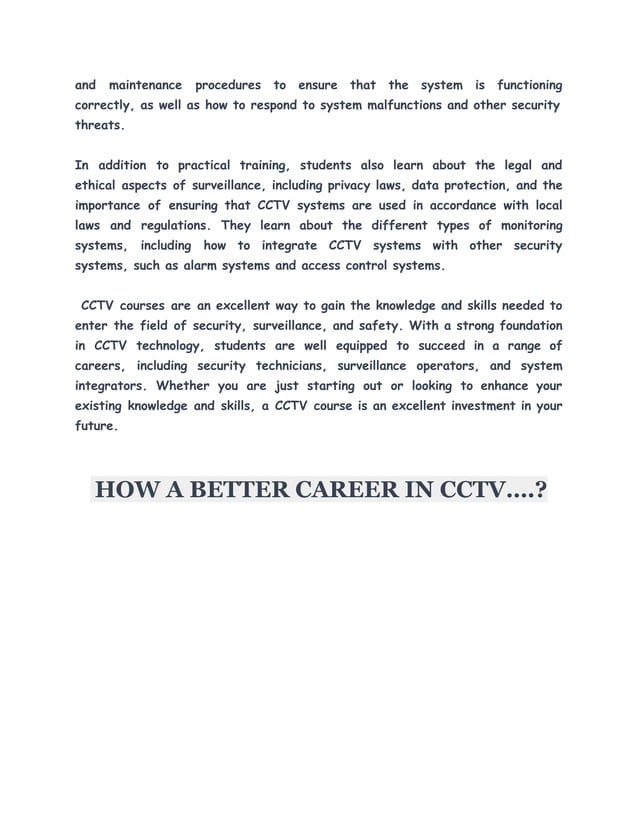 CCTV COURSE | PDF | Cameras and Camcorders | Consumer Electronics