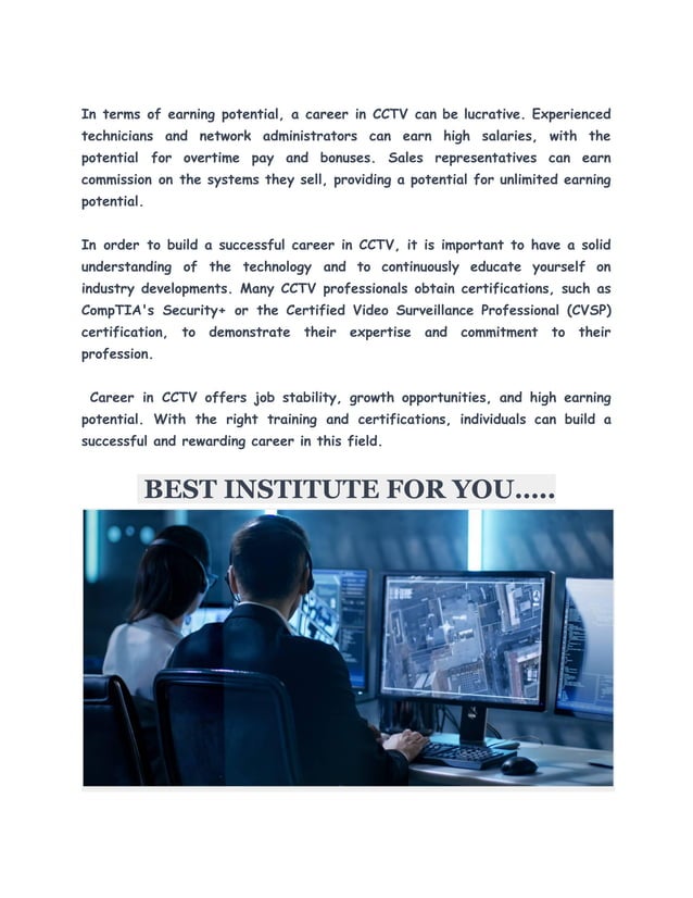 CCTV COURSE | PDF | Cameras and Camcorders | Consumer Electronics