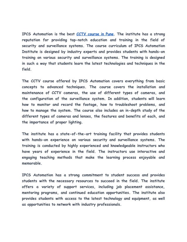 CCTV COURSE | PDF | Cameras and Camcorders | Consumer Electronics