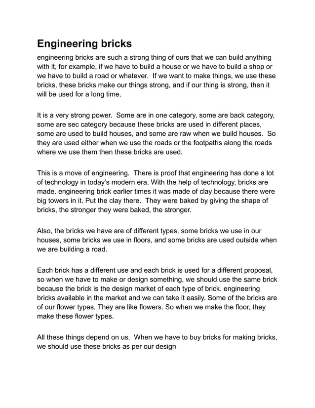 Engineering bricks | PDF