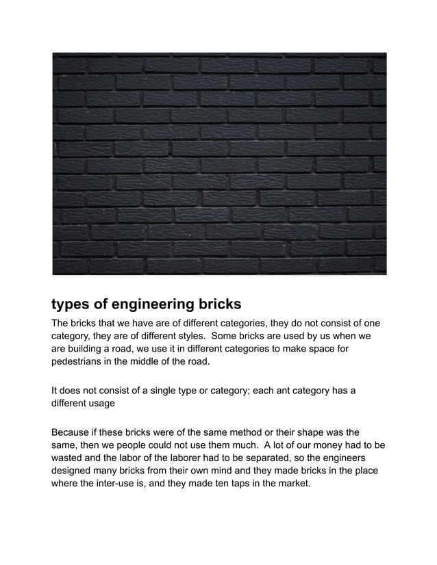 Engineering bricks | PDF
