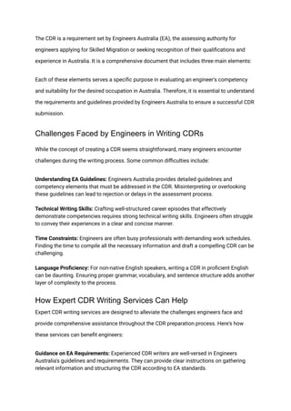 Expert CDR Writing Services: Your Pathway to Engineering Success | PDF ...