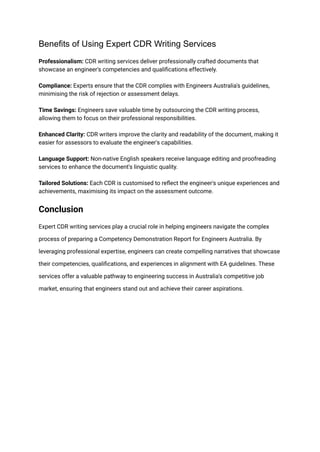 Expert CDR Writing Services: Your Pathway to Engineering Success | PDF ...
