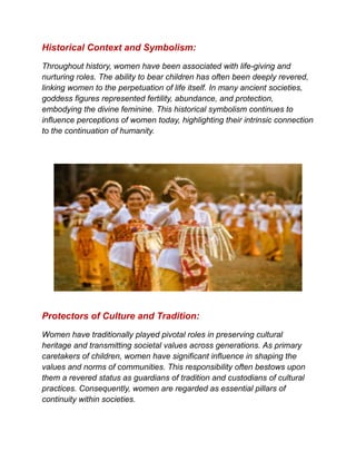 The Sacred Status of Women in our Society | PDF