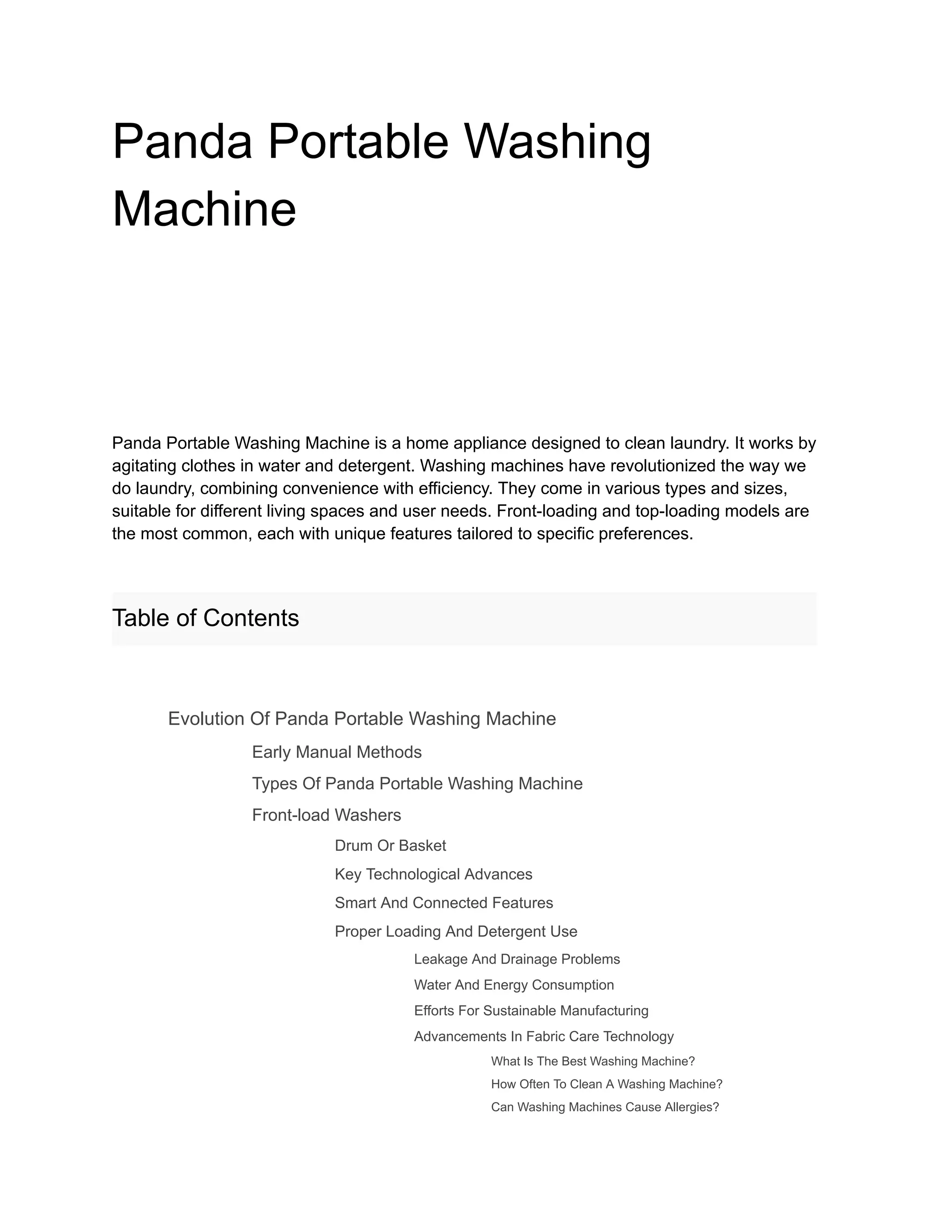 home aesthetic hub.Panda Portable Washing Machine | PDF