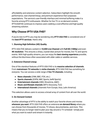 With the Best IPTV Services Enjoy Your Favourites | PDF