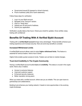Buy Verified ByBit Account - 100% KYC Verified ByBit | PDF