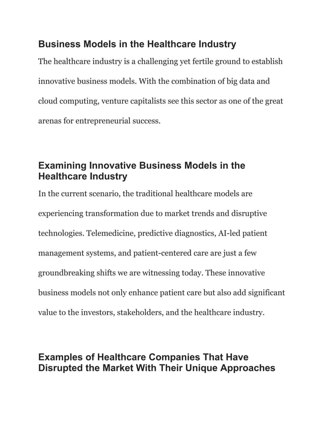 50 Innovative Business Models: The Keys to Entrepreneurial Success | PDF