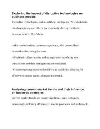 50 Innovative Business Models: The Keys to Entrepreneurial Success | PDF