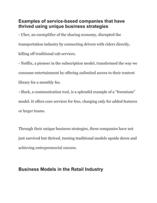 50 Innovative Business Models: The Keys to Entrepreneurial Success | PDF