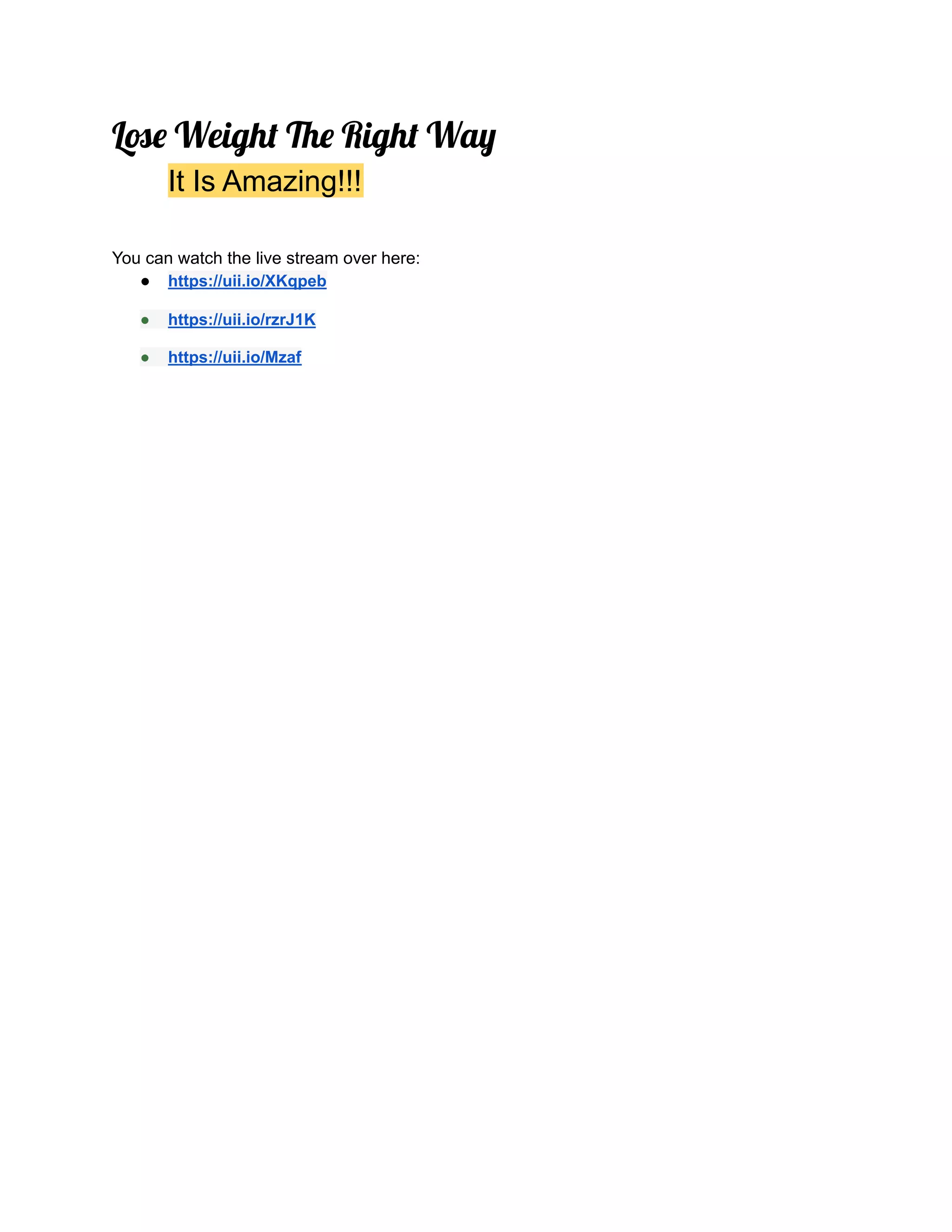 Lose weight the right way | PDF | Free Download