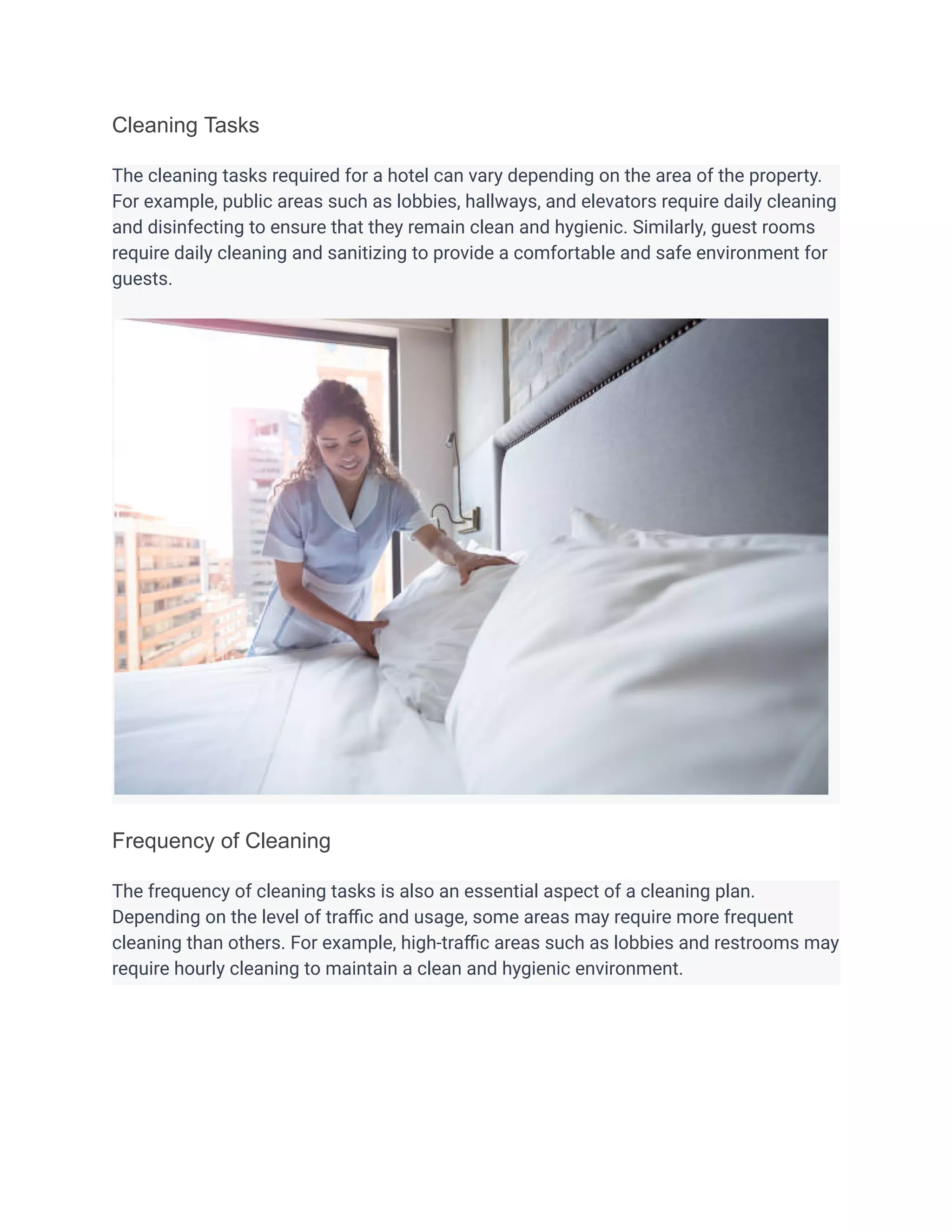 Cleaning Plans for Hotels and Hospitality Industry | PDF