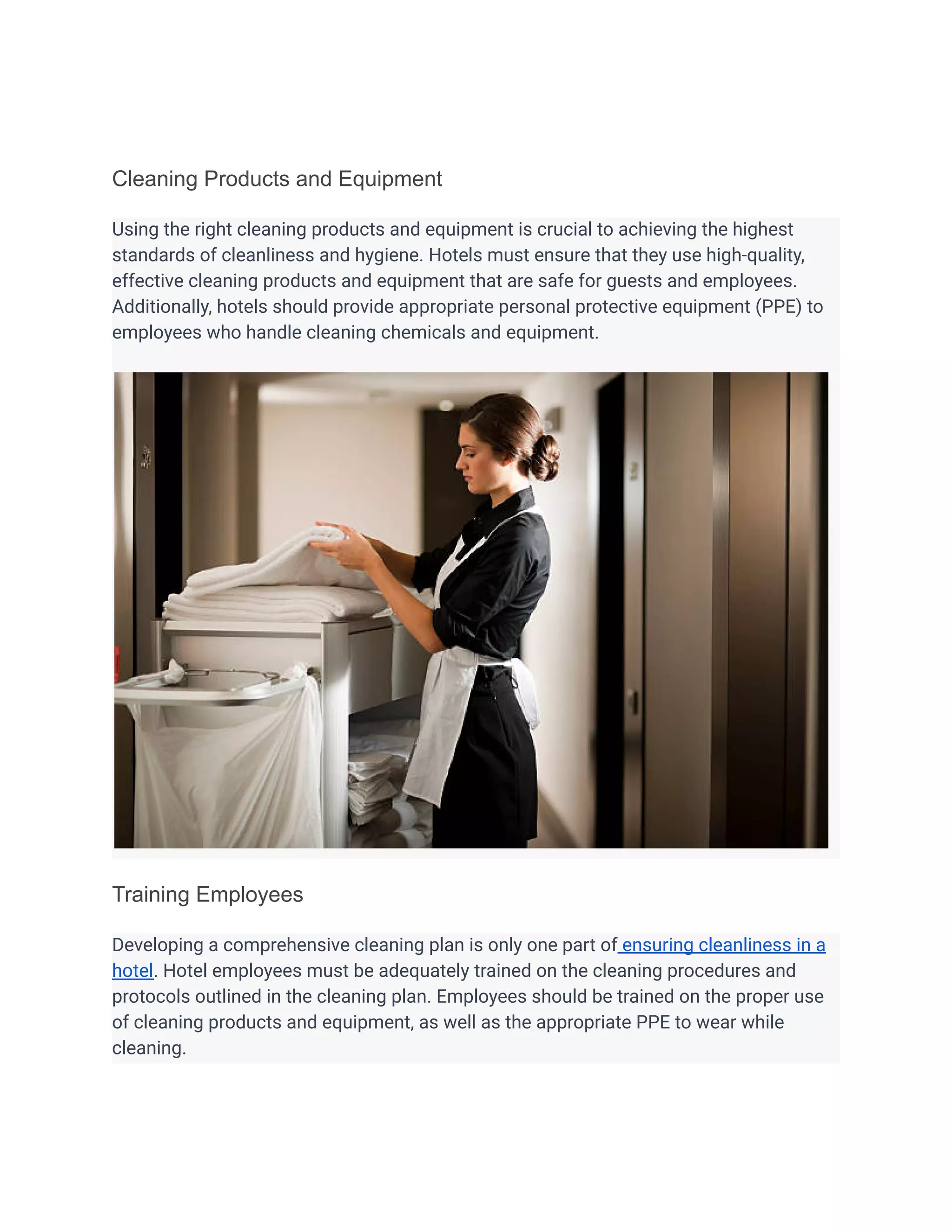 Cleaning Plans for Hotels and Hospitality Industry | PDF