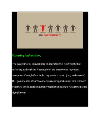 Embracing Uniqueness in Appearance; The Significance, for Women | PDF