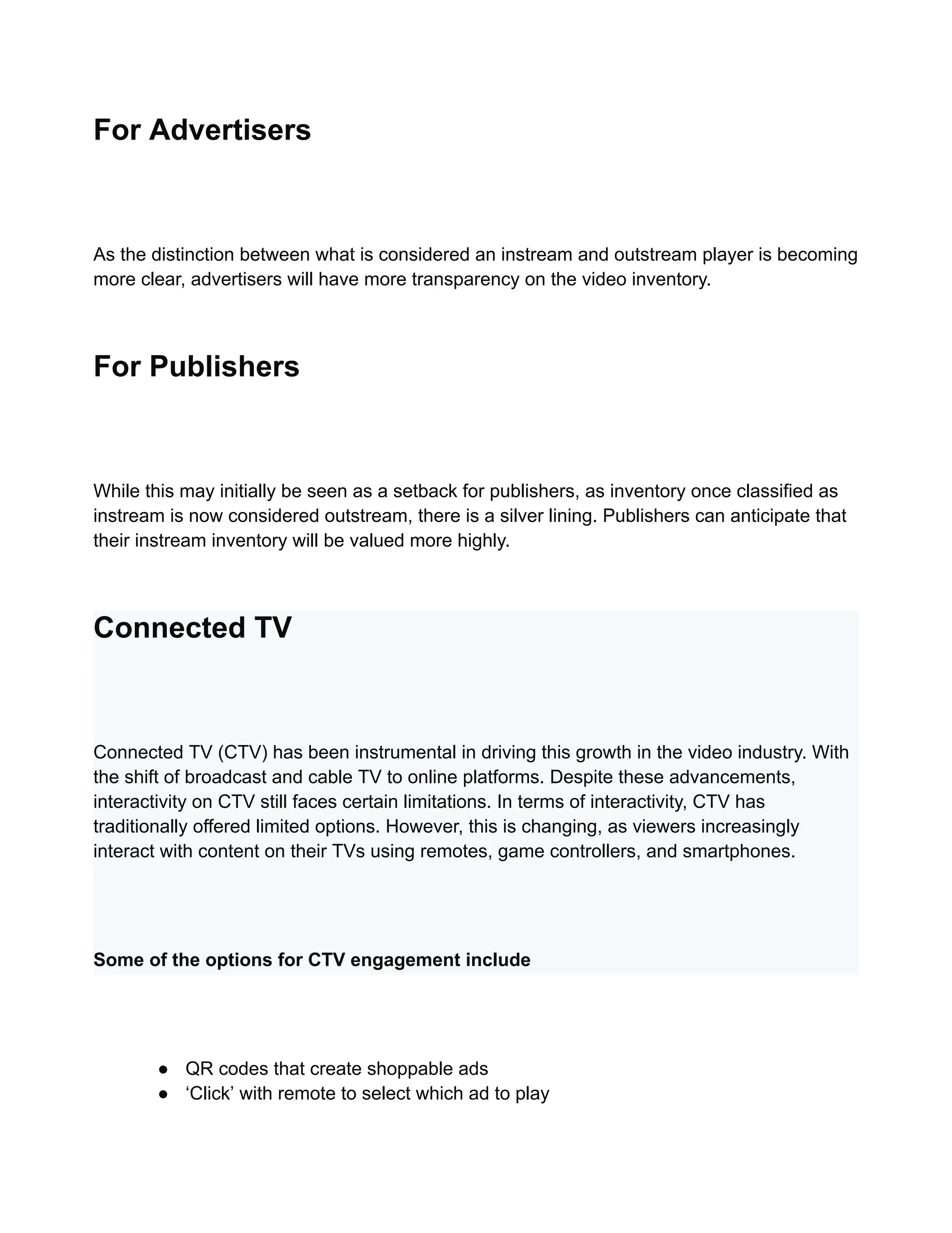 IAB’s New Guidelines for In-Stream, CTV, and Video Ad Formats | PDF