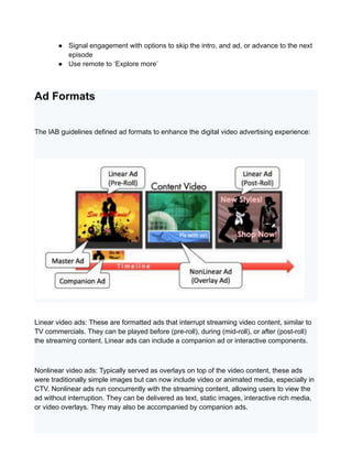 IAB’s New Guidelines for In-Stream, CTV, and Video Ad Formats | PDF