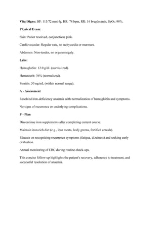 Pharmacotherapeutics Practical (SOAP Notes, Role play in Case Study ...