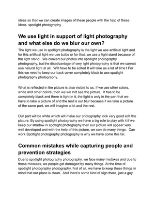 spotlight photography | PDF