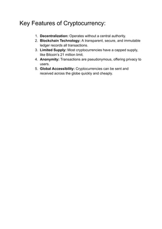 What is Cryptocurrency and how does it work? | PDF