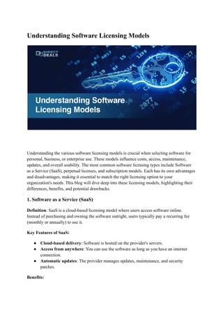 Understanding Software Licensing Understanding Software Licensing ...