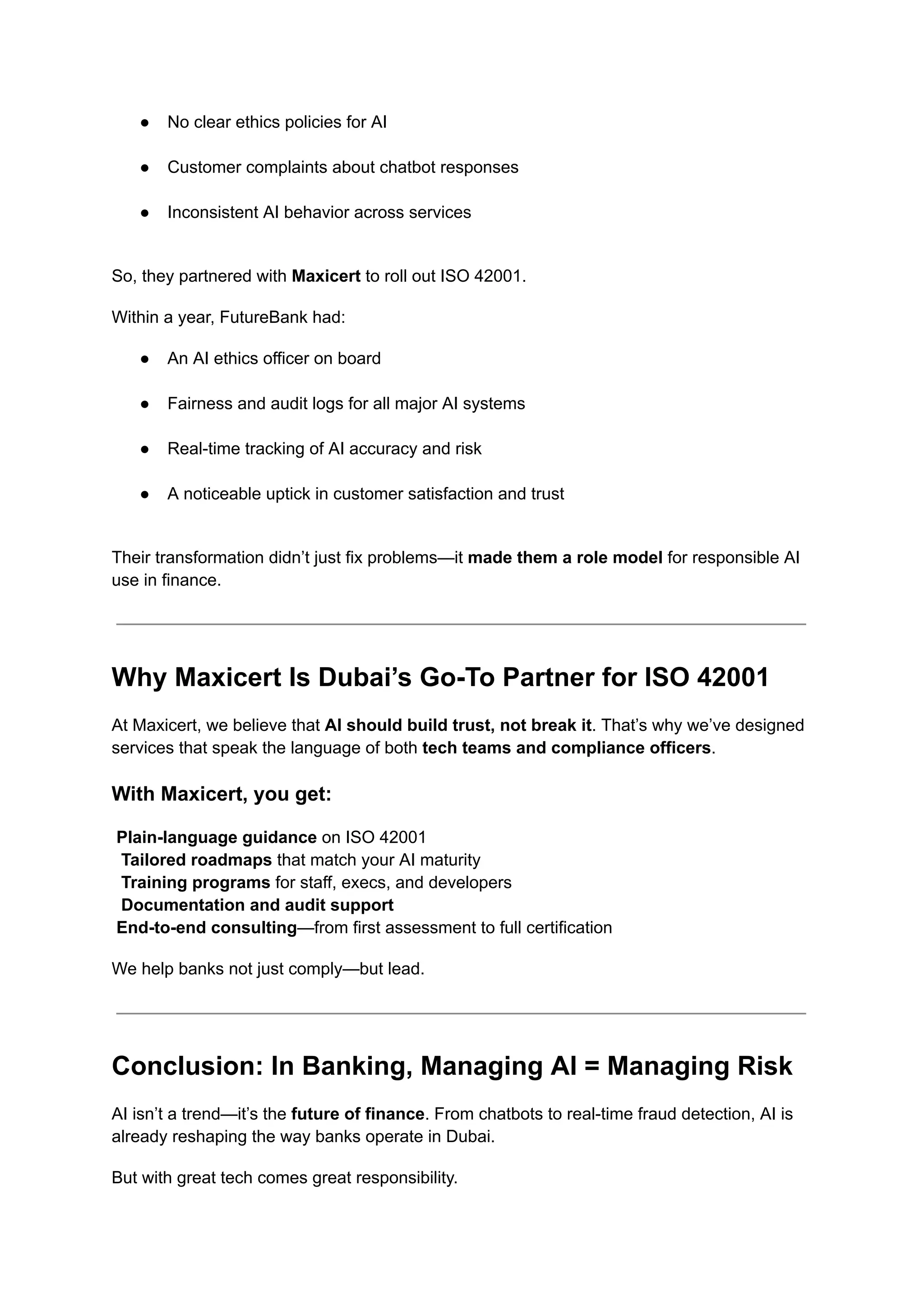 Future-Proofing Dubai’s Banking Sector with ISO 42001: Managing AI the Smart Way | PDF