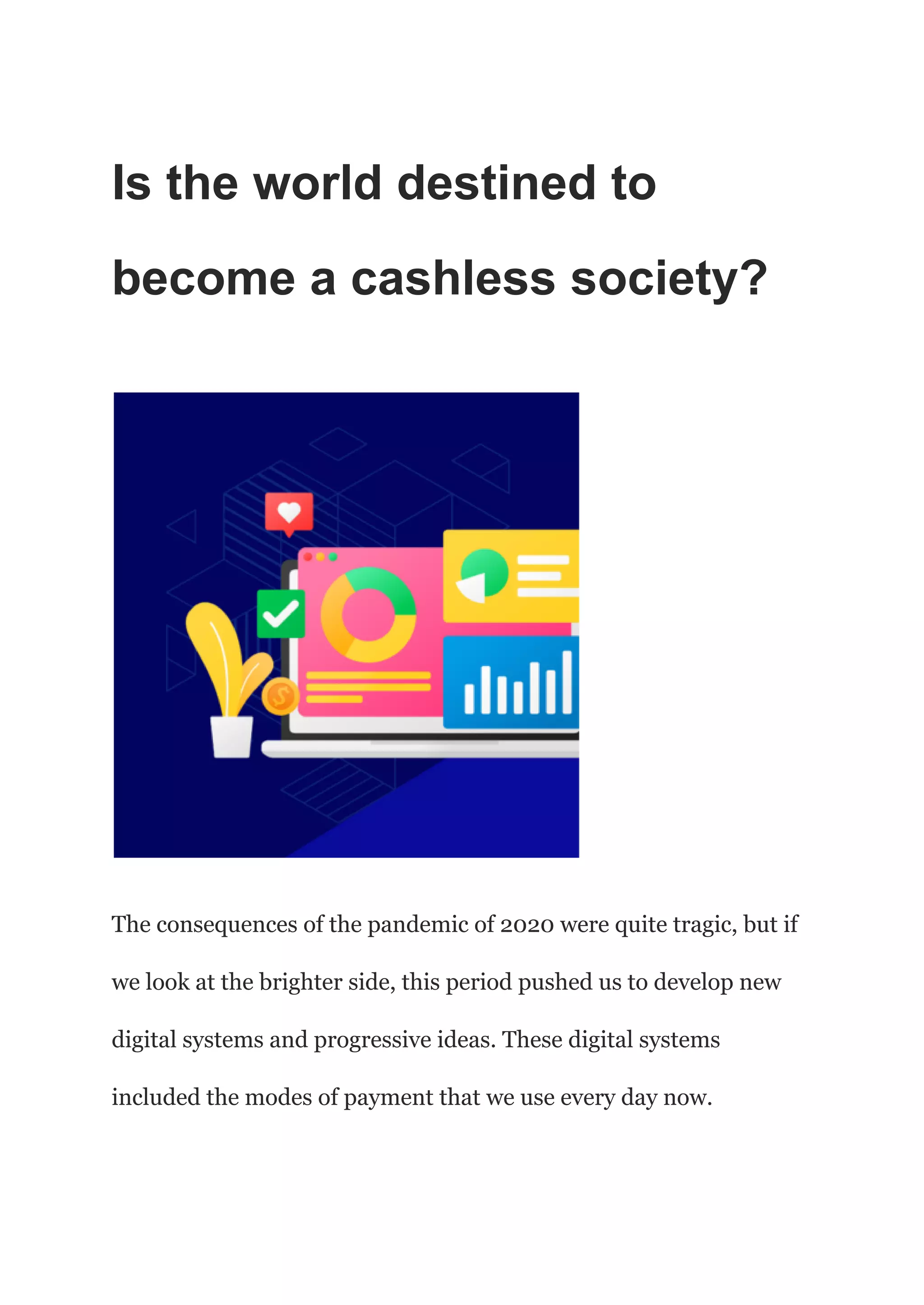 Is the world destined to become a cashless society? | PDF