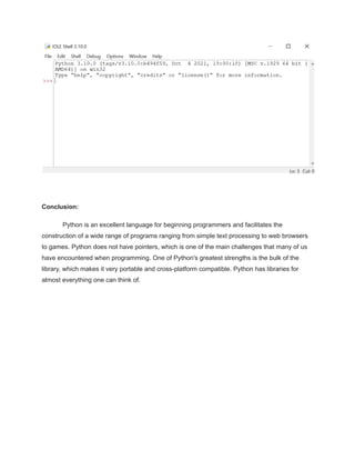 Python | PDF | Programming Languages | Computing
