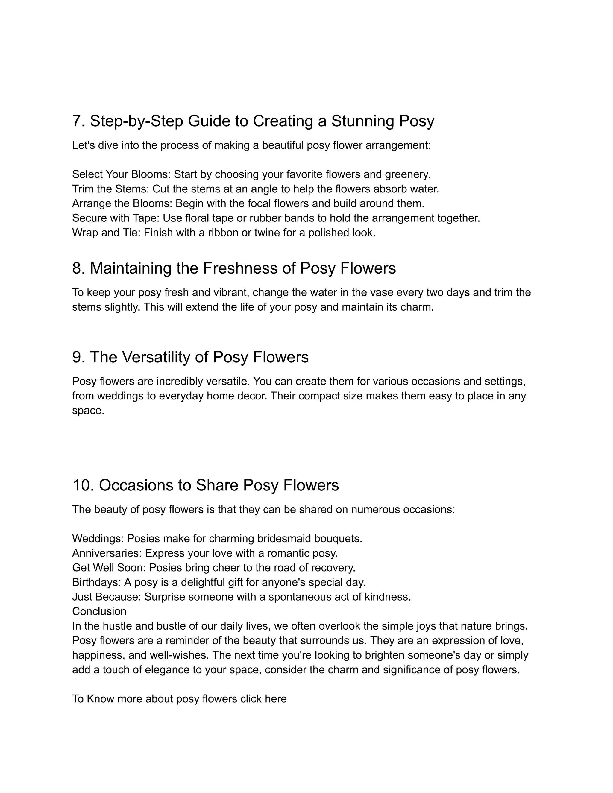 What is a Posy Flower | PDF