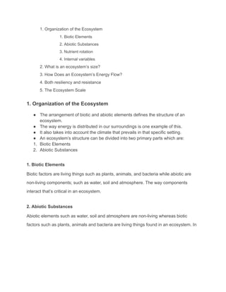 What is EcoSystem & How does it work’s | PDF | Geography | Science
