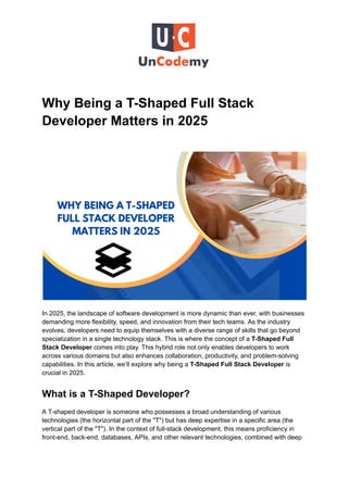 Why Being a T-Shaped Full Stack Developer Matters in 2025 | PDF