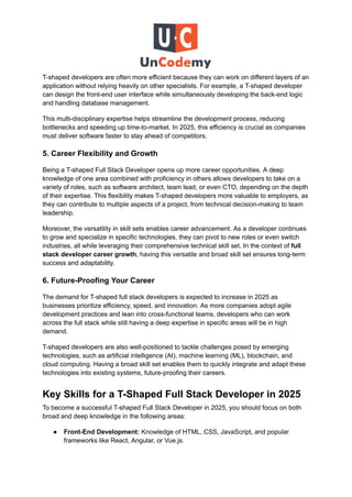 Why Being a T-Shaped Full Stack Developer Matters in 2025 | PDF