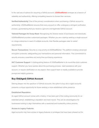 Buy GitHub Account | PDF | Business | Business and Finance