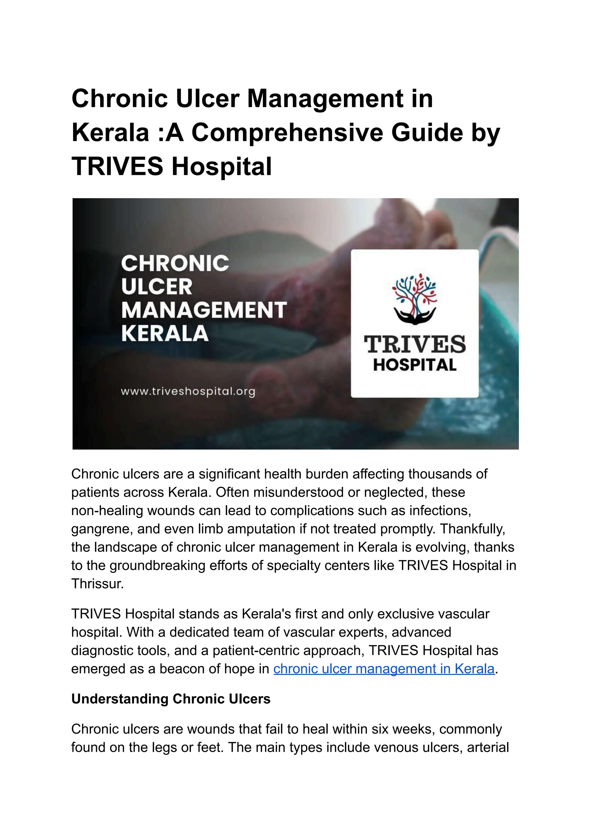 chronic ulcer management kerala | PDF