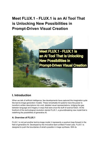 Meet FLUX.1 - FLUX.1 is an AI Tool That is Unlocking New Possibilities ...