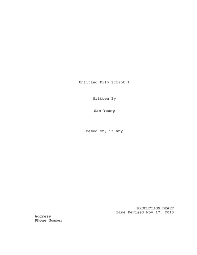 Untitled film script draft 2 | PDF