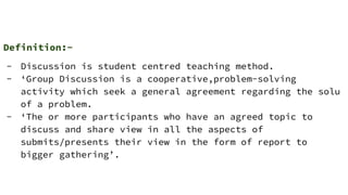 Lecture and discussion | PDF