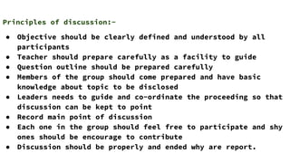 Lecture and discussion | PDF