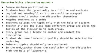 Lecture and discussion | PDF