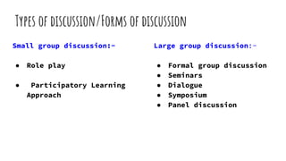 Lecture and discussion | PDF