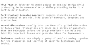 Lecture and discussion | PDF