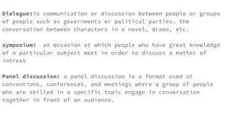 Lecture and discussion | PDF