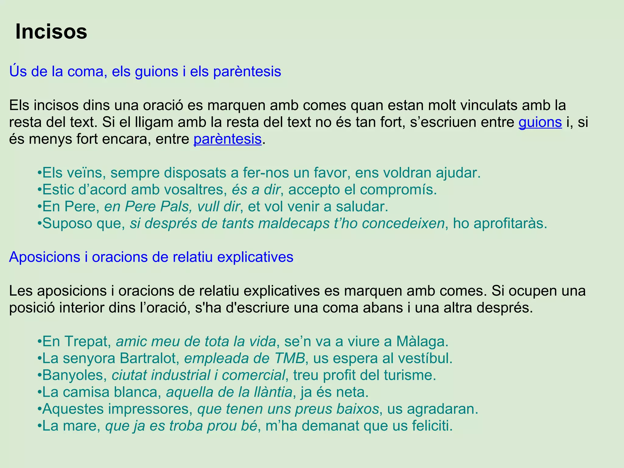 Els signes de puntuació | PPT