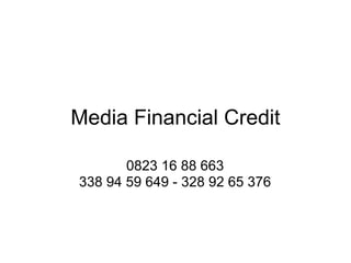 MEDIA FINANCIAL CREDIT | PDF