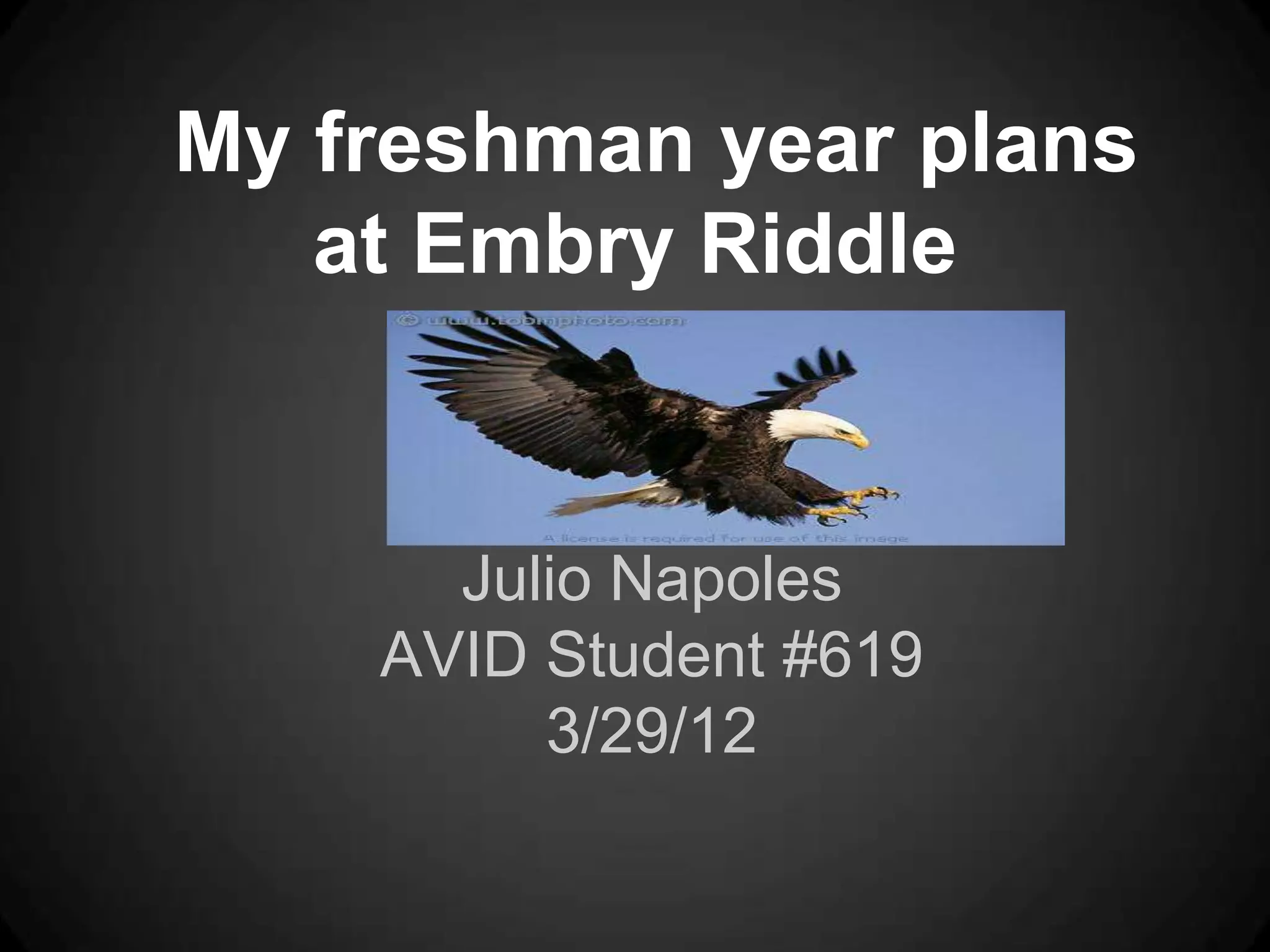 my freshman year at embry riddle julio napoles | PPT