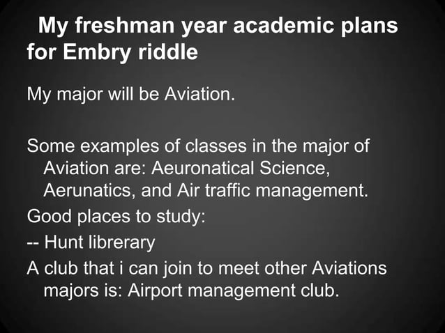my freshman year at embry riddle julio napoles | PPT